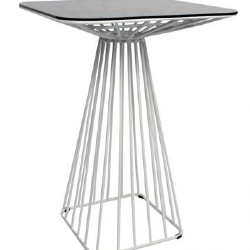 White wire bar table - Frank and Joy