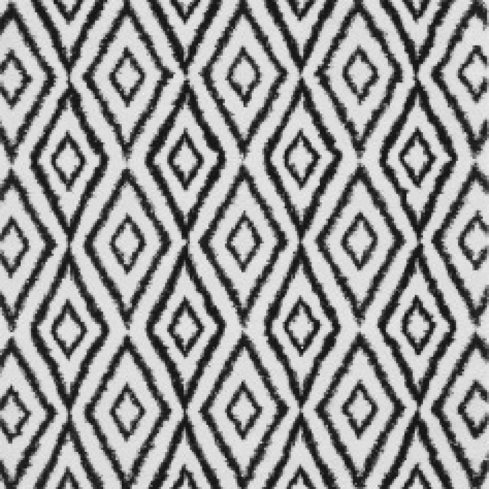 Charcoal and cream diamond rug - Frank and Joy