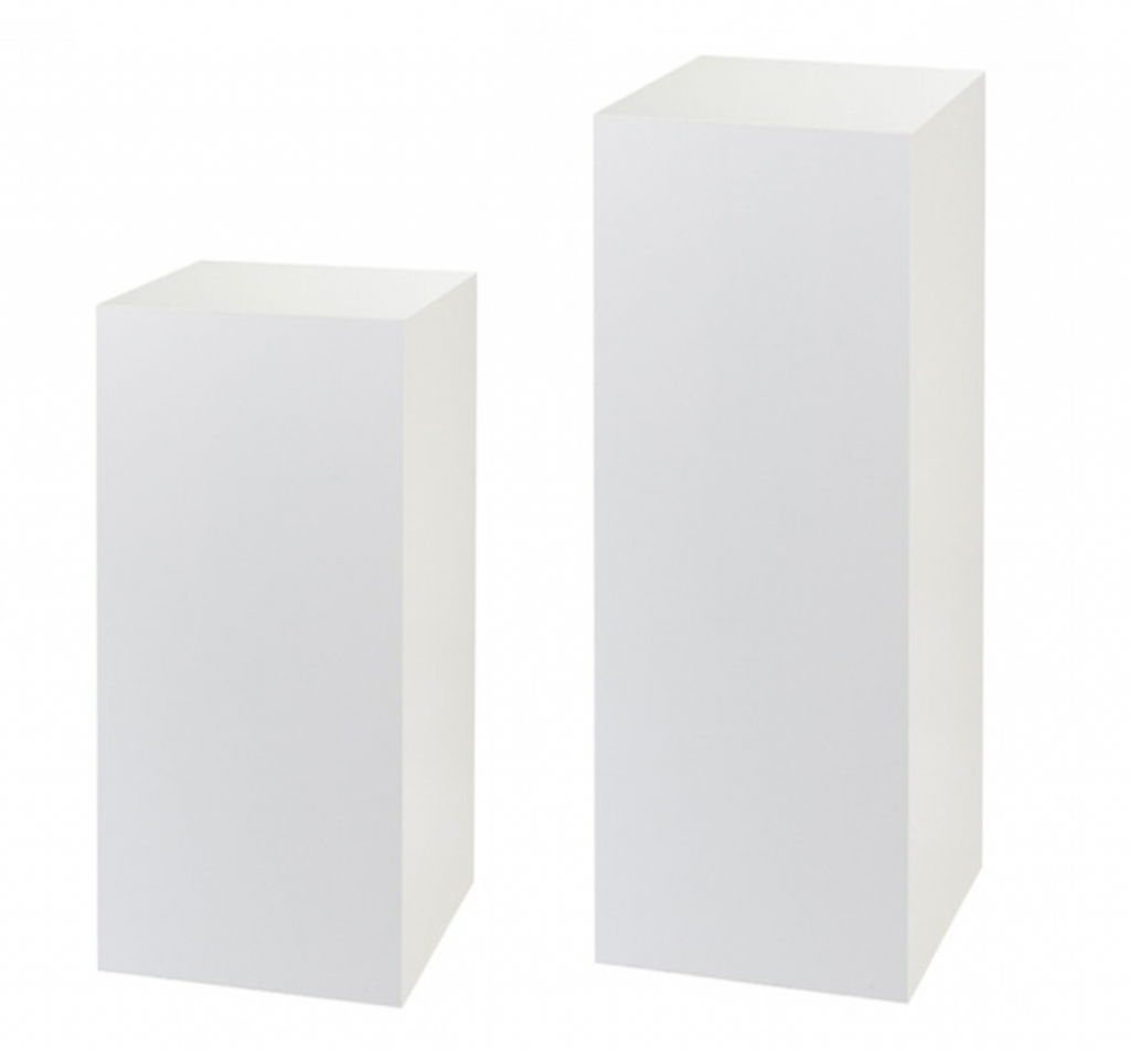 White plinth set - Frank and Joy
