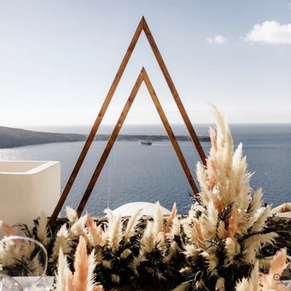 Double triangle timber arbour - Frank and Joy